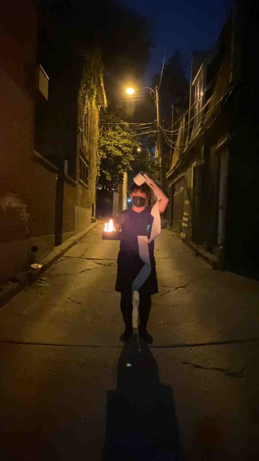 A burning pan – Daisuke Takeya